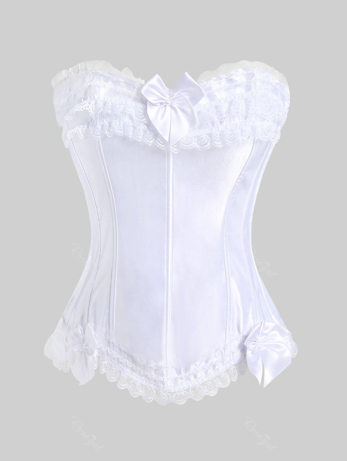 Frilled Bowknot Lace-up Boning Corset – Rgothic