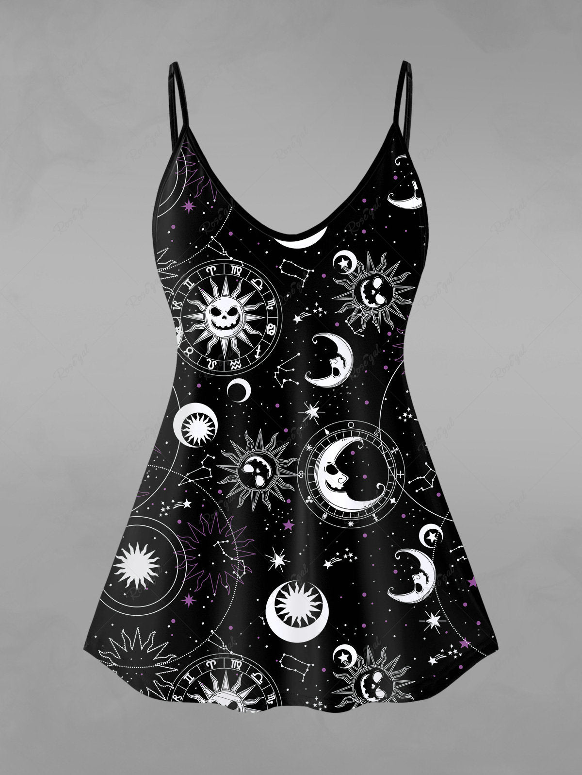 💗Stephanie Loves💗 Gothic Plus Size 3D Print Cami Top（Adjustable Should ...