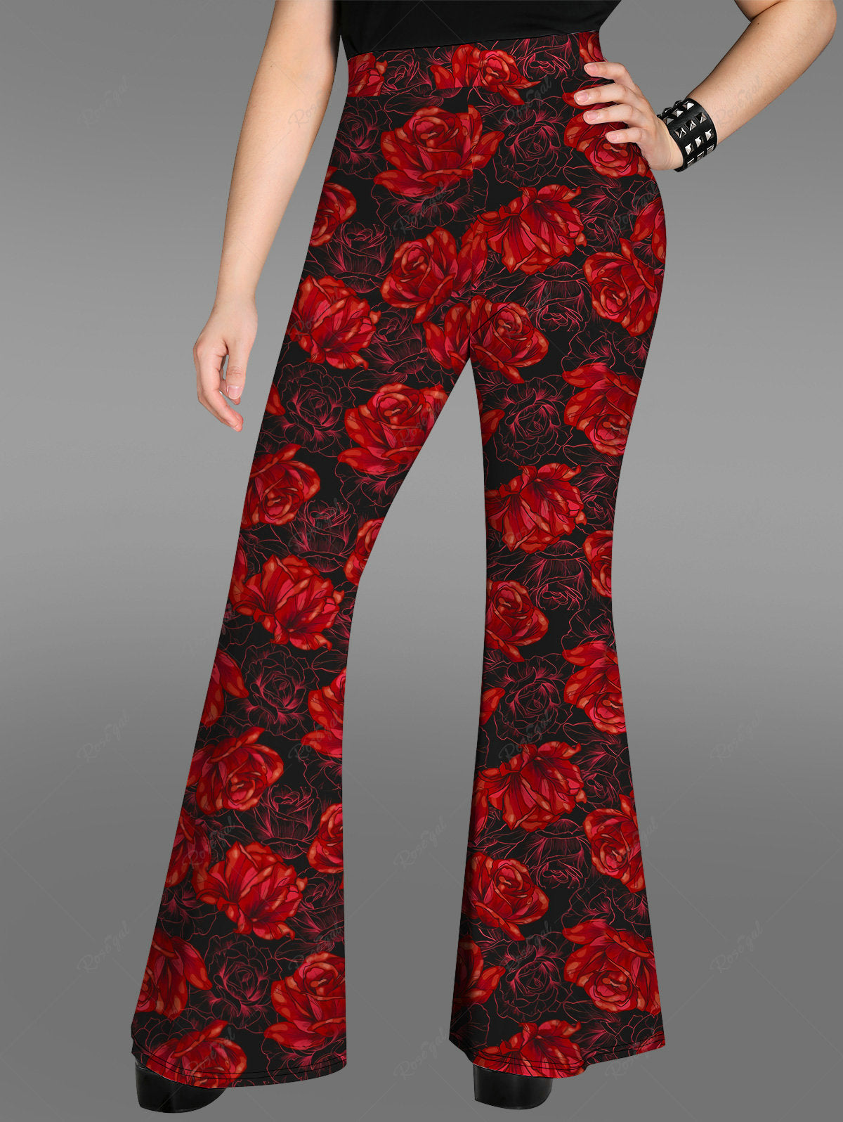 Gothic 3D Print Flare Pants – Rgothic