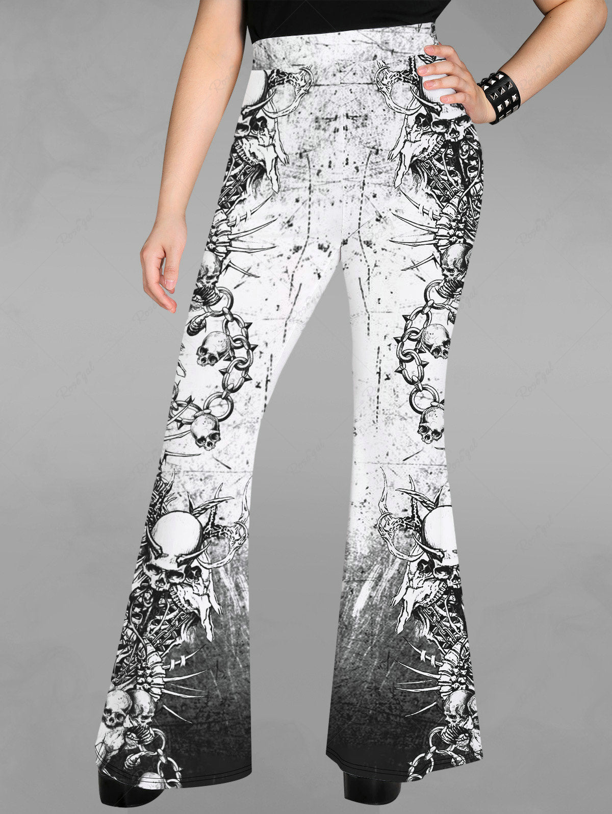 Gothic 3D Print Flare Pants – Rgothic