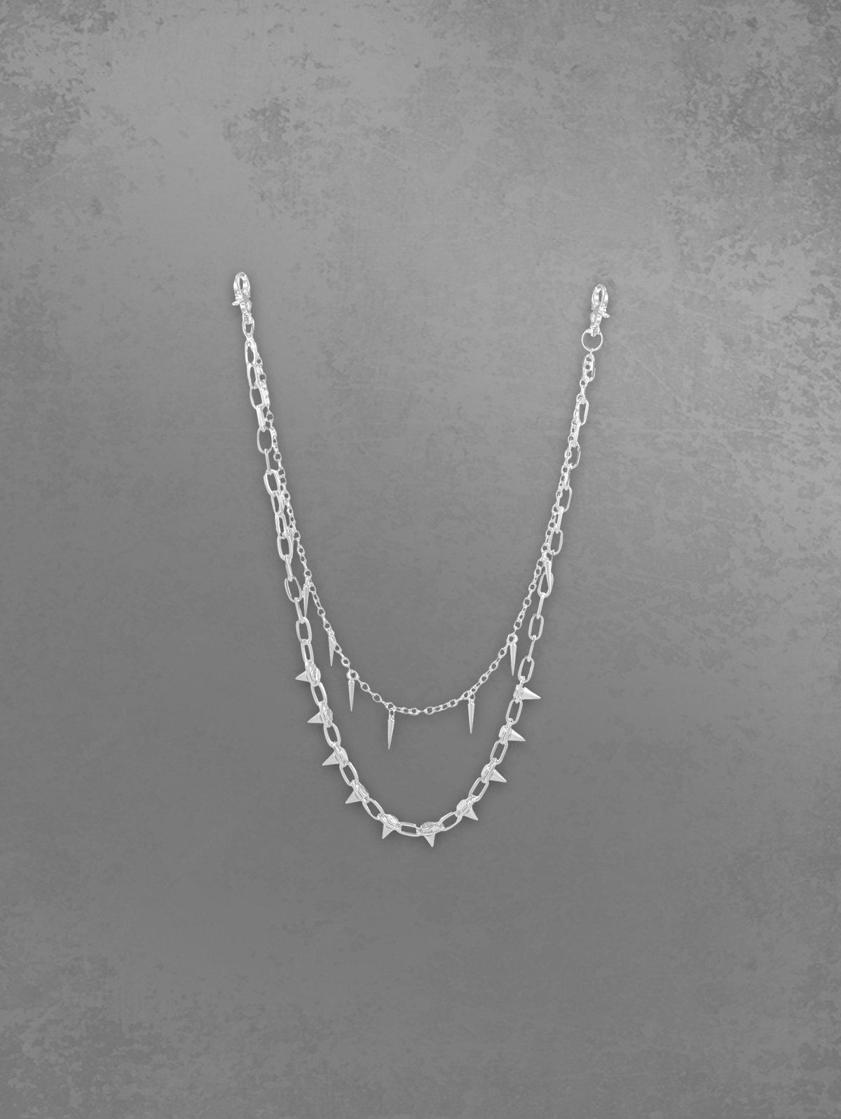 Rivet Pendant Double Layered Chains – Rgothic