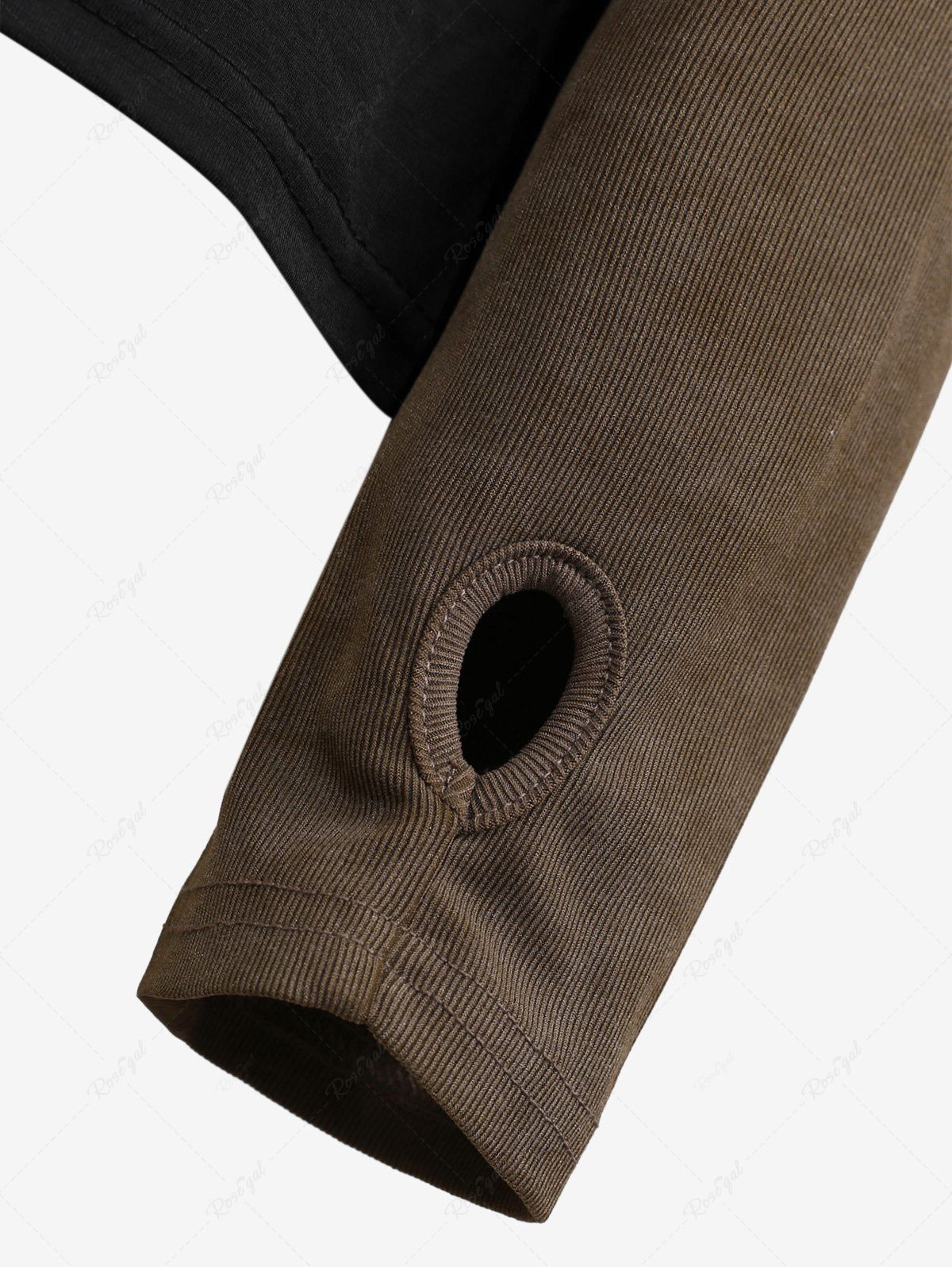 Gothic Cowl Neck Cold Shoulder Thumbhole Shrug Top and Basic Tank Top ...